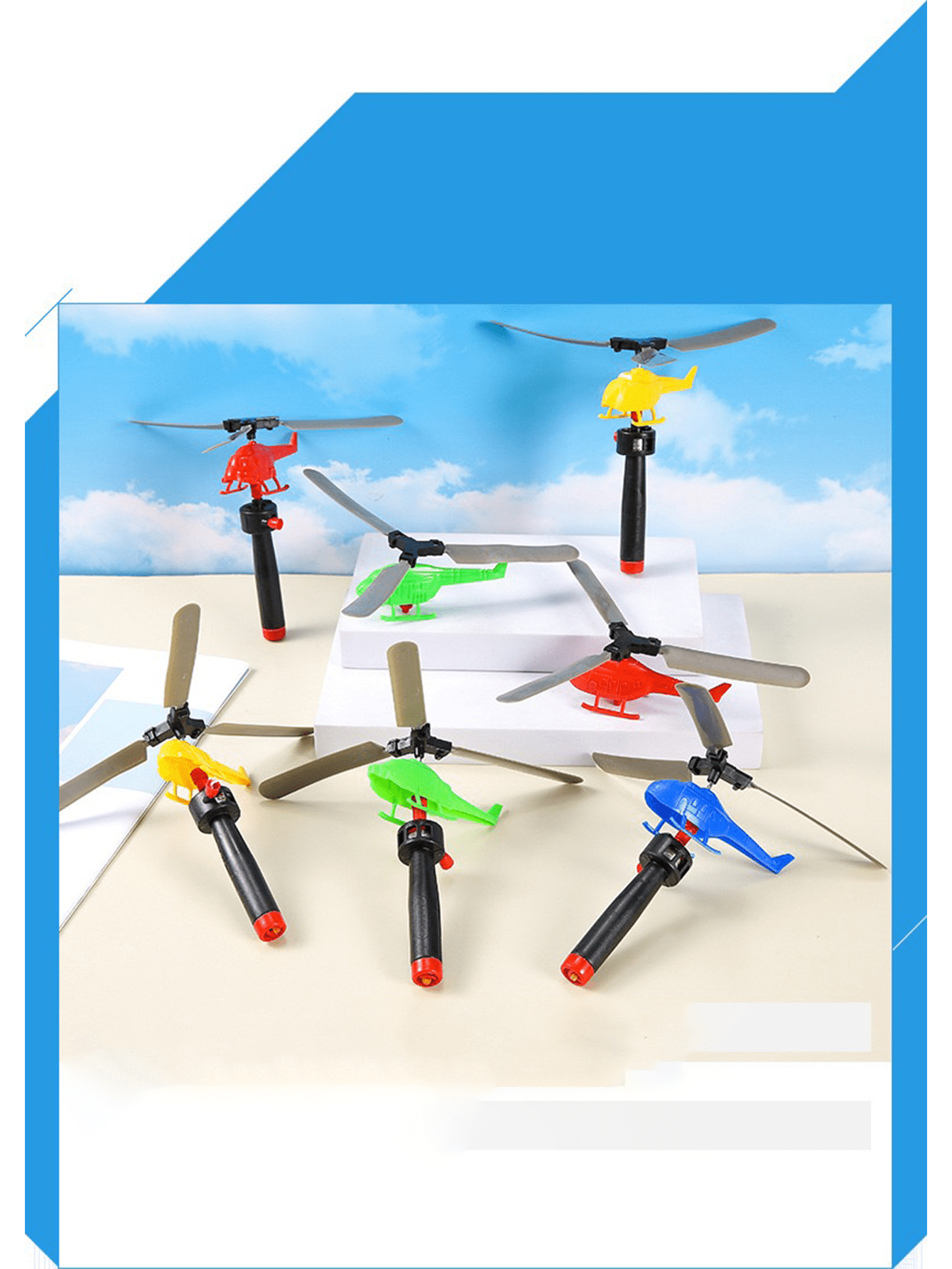 Outdoor Handheld Power Control Helicopter With Pull Line Toy Gift ...