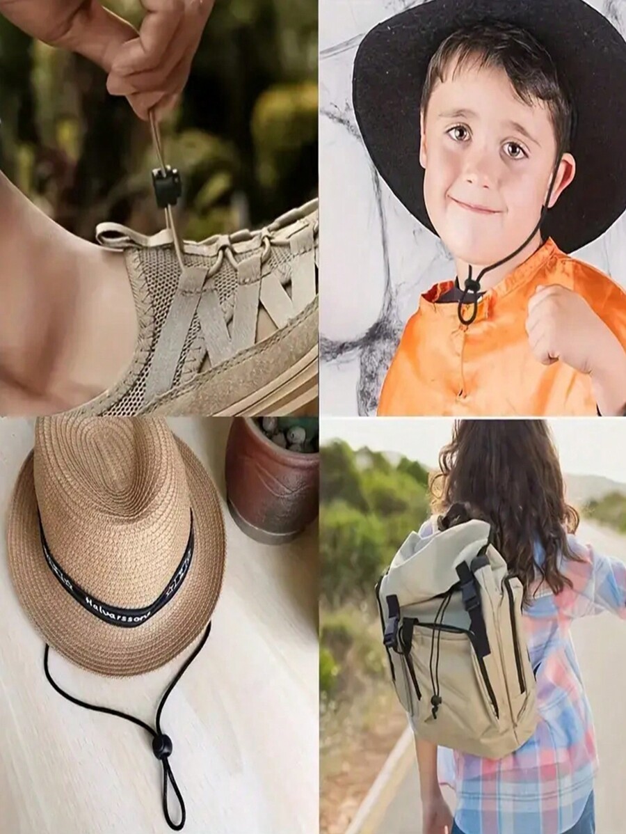 15pcs/50pcs/10pcs Elastic Cord Locks End Spring Stopper Fastener ...