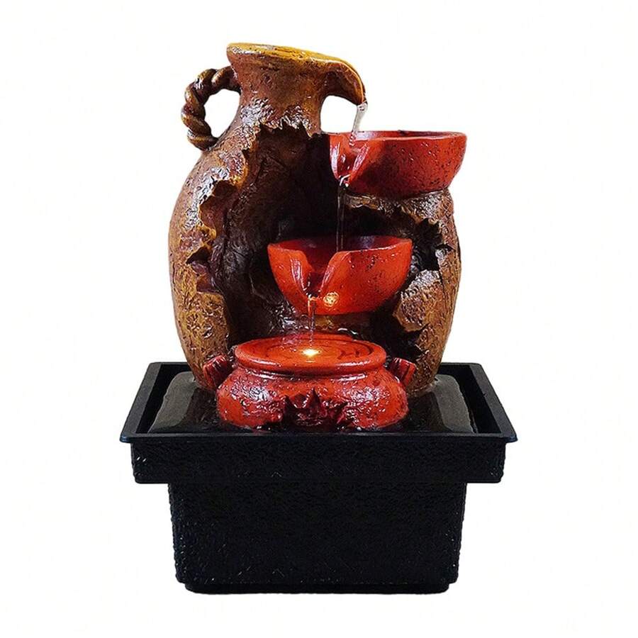 Desktop Waterfall Fountain Indoor Small Fountain Humidifier TeaTable ...