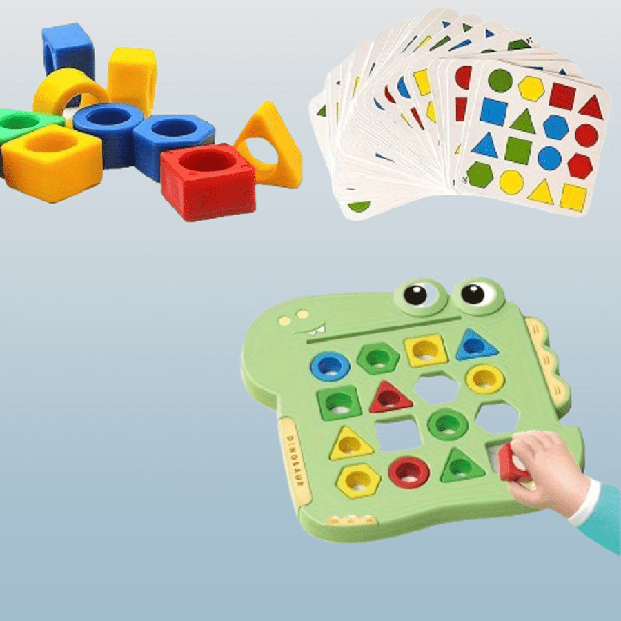 Dinosaur Geometric Shape Matching Puzzle Toy, Promotes Brain ...