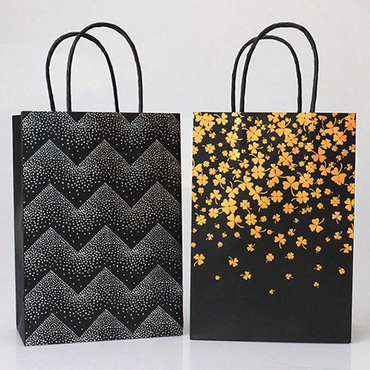 12pcs Creative Birthday Gift Paper Bags With Dots Design Kraft Paper ...