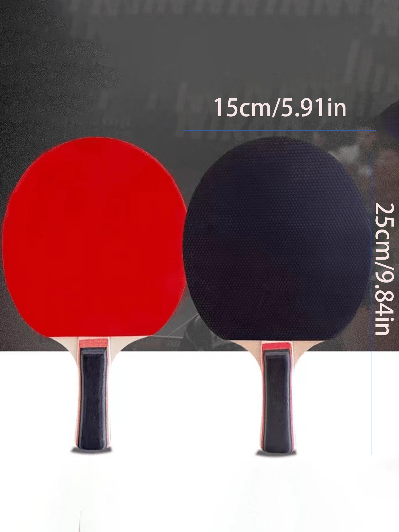 1 Set High Elasticity Table Tennis Racket Set, Includes 2 Rackets, 3 ...