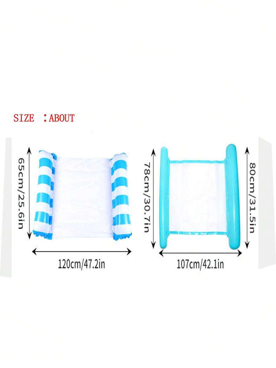 1pc Inflatable Water Float With Folding Detachable Net And Striped ...