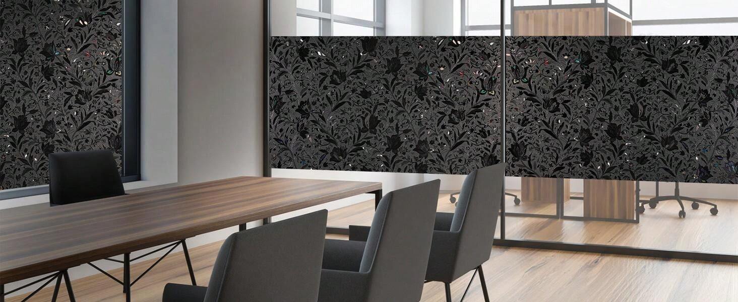 One Roll Of Full Blackout Window Film, 100% Opaque Matte Privacy Film ...