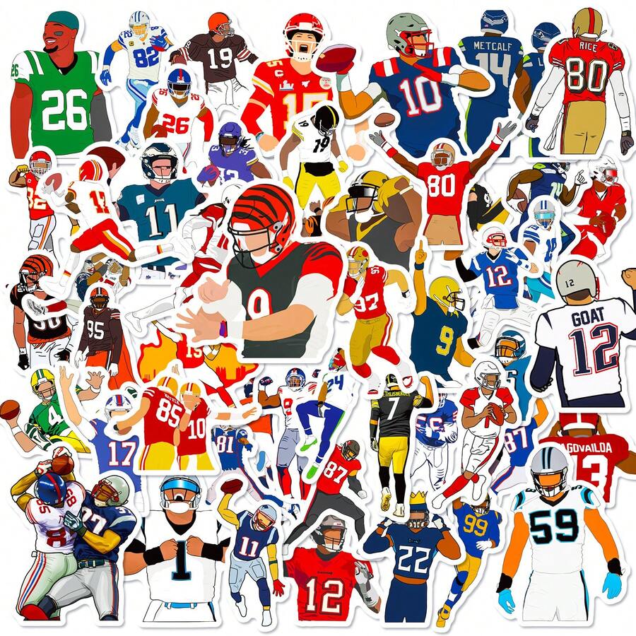 Amerikaans voetbal Stickers 50 , Amerikaanse Sporten Geschenk Vinyl ...