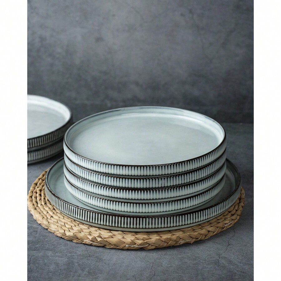 Famiware 10'' Stoneware Dinner Plate (Set Of 6) | SHEIN USA