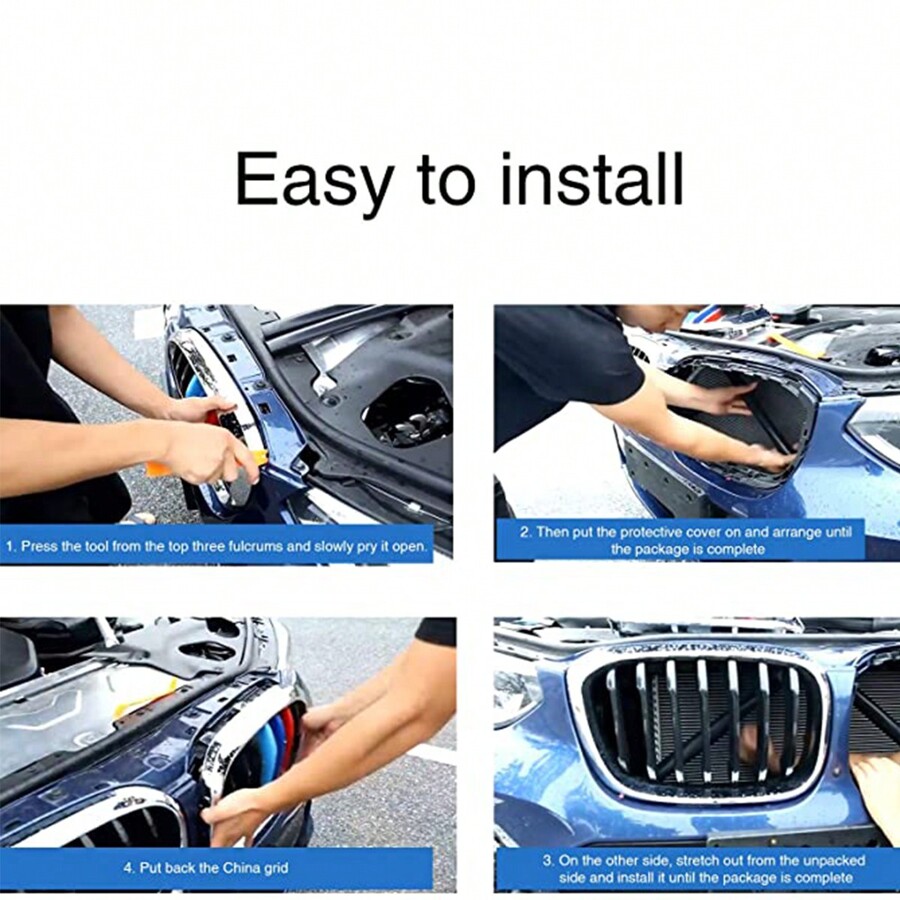 Car Front Grille Trim Strips V Brace M Sport Bar Decoration For BWM 5 ...