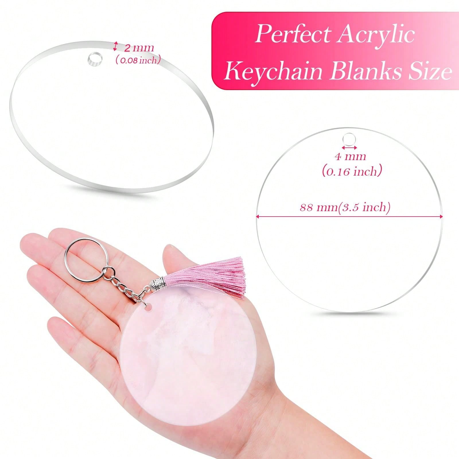 10pcs Acrylic Keychain Blanks For Vinyl, Ornament Acrylic Blanks ...