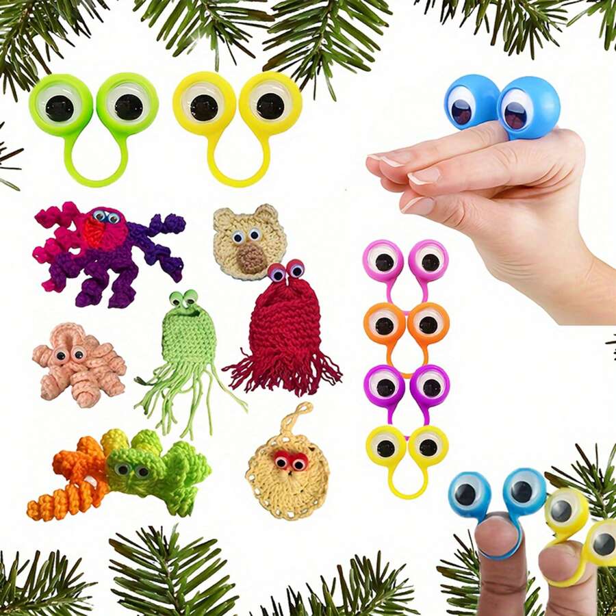 18pcs Finger Puppets With Movable & Wiggle Eyes, Educational Reading ...