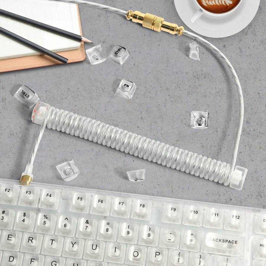 C02 Coiled Keyboard Cable, Custom USB-C Cable For Mechanical Keyboard ...