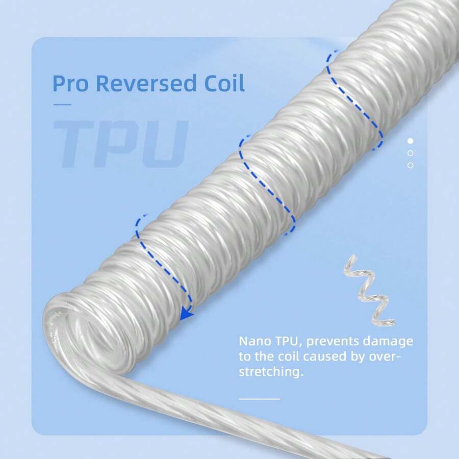 C02 Coiled Keyboard Cable, Custom USB-C Cable For Mechanical Keyboard ...