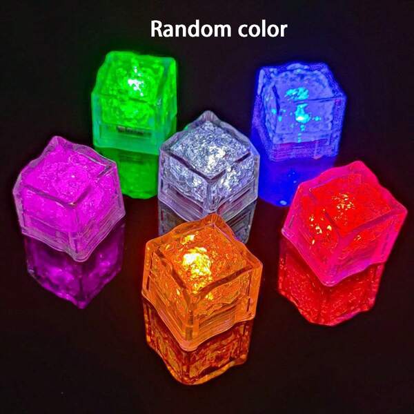 Random Color & Style 1pc Led Light Up Ice Cube Toy, Automatic Color ...