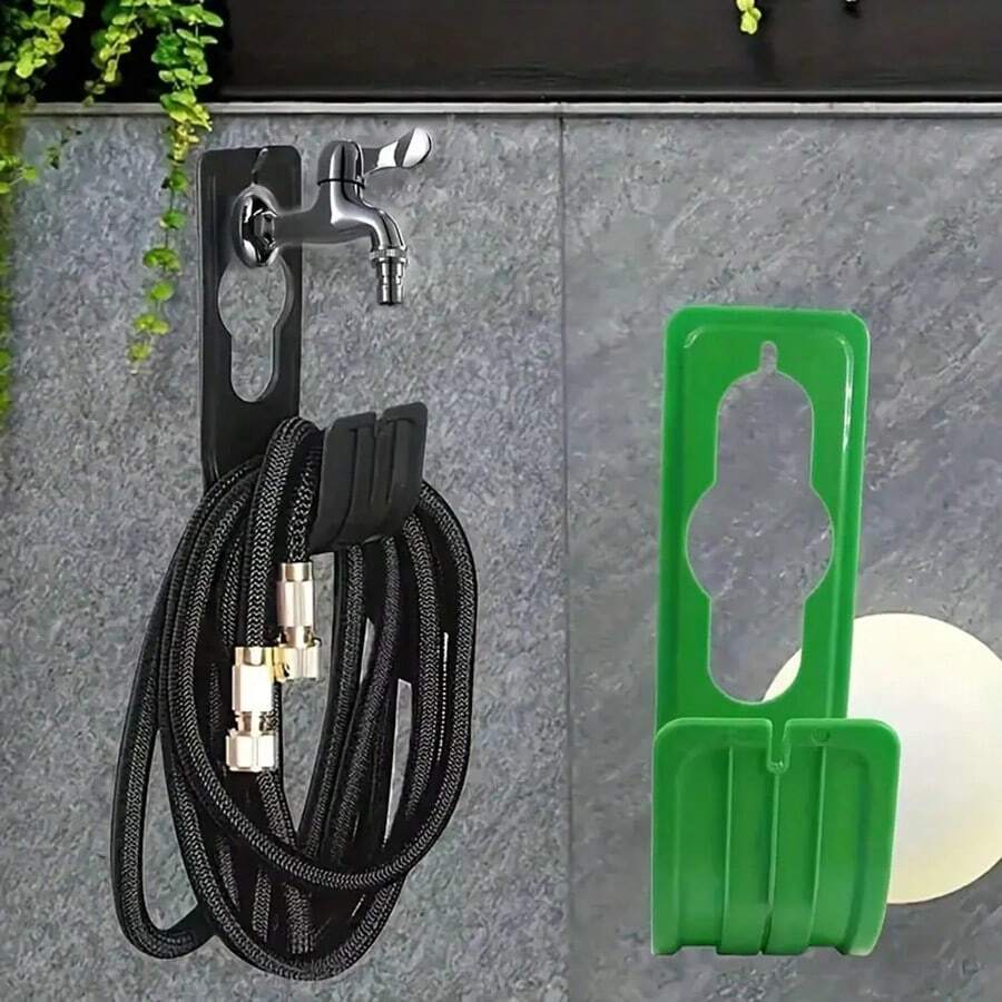 1pc Garden Hose Hook, Plastic Expandable Wall-Mounted Water Pipe Hanger ...