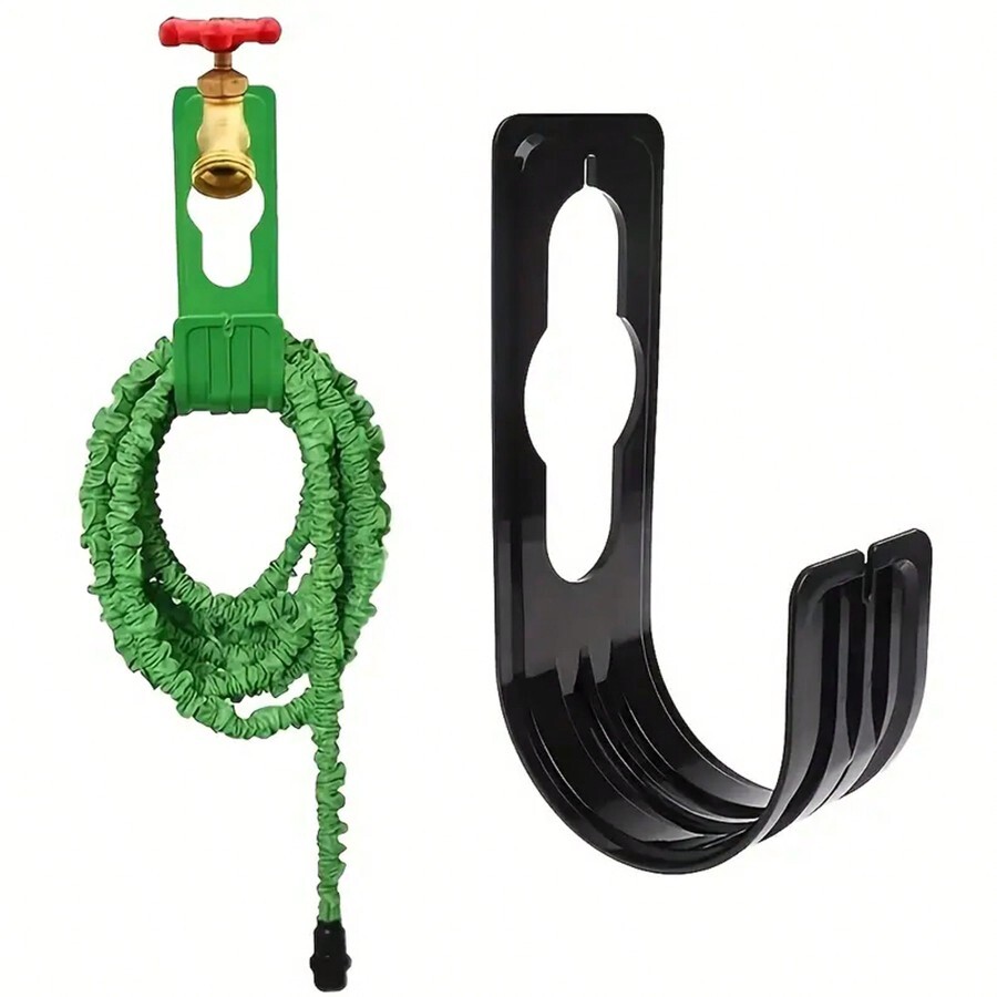 1pc Garden Hose Hook, Plastic Expandable Wall-Mounted Water Pipe Hanger ...