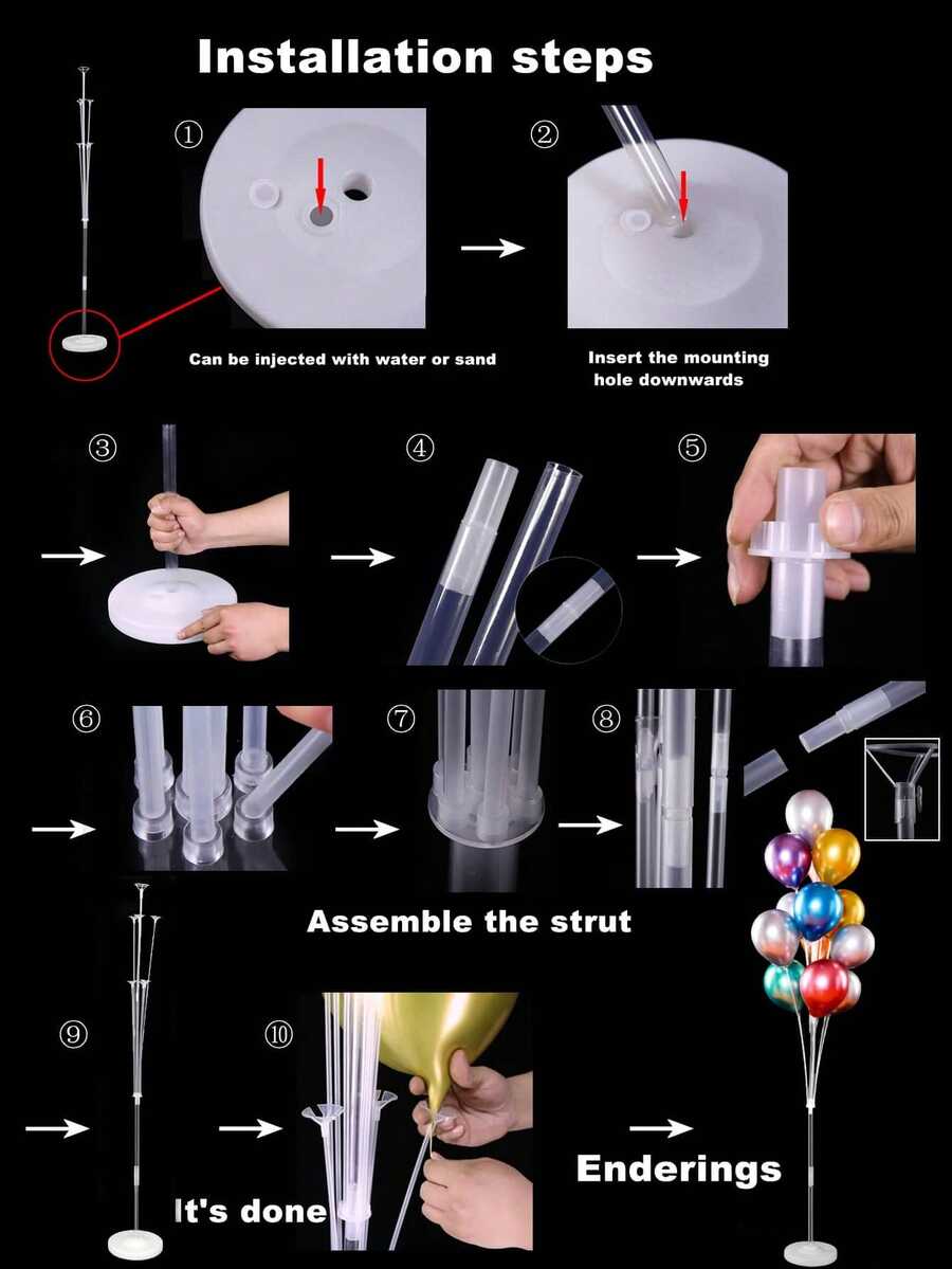 Balloon Table Floating Stand Column For Birthday Party Decorations ...