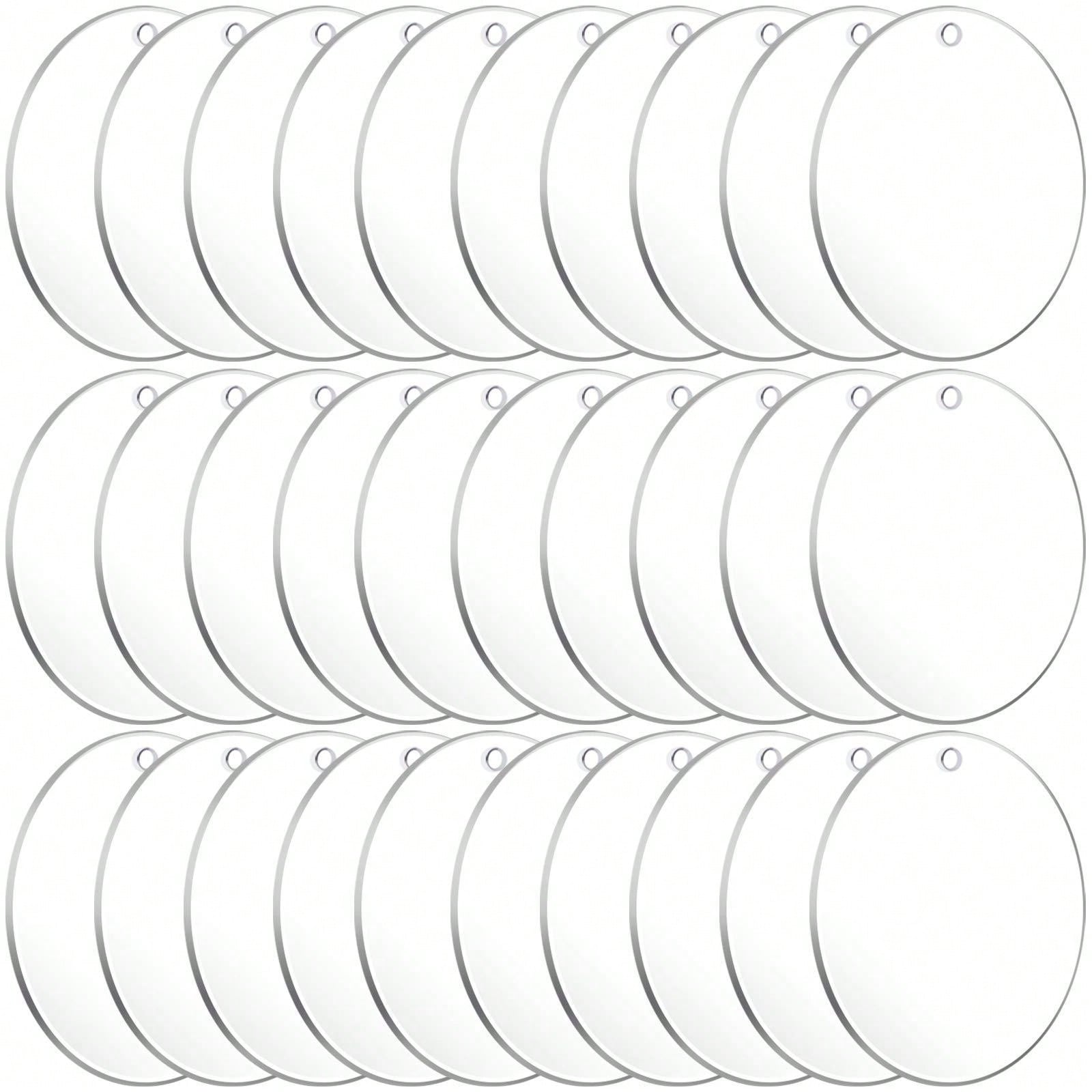 10pcs Acrylic Keychain Blanks For Vinyl, Ornament Acrylic Blanks ...