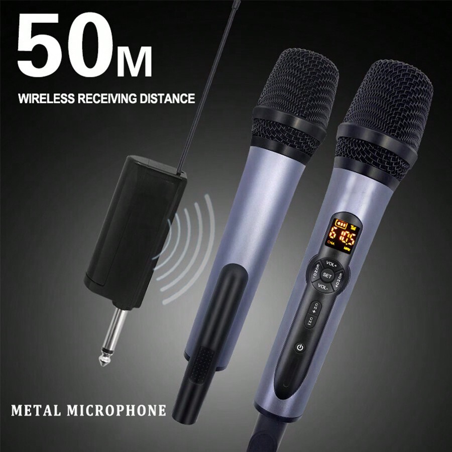 UHF Wireless Microphone Singing Microphone UHF Dynamic Microphone Built ...
