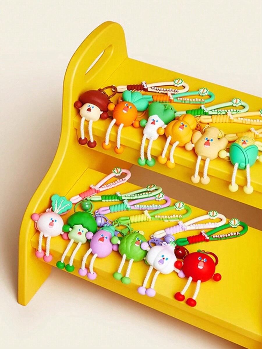 Jinnew 1pc Cute Vegetable Pvc Keychain With Cartoon Carrot Doll For ...