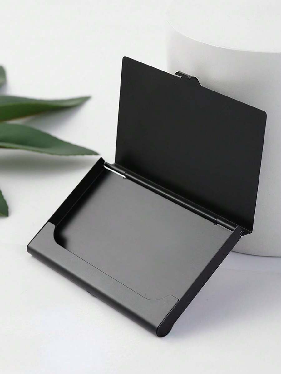 1Pc Metal Card Case Pocket Simple Card Box Card Holder Carteira Porta ...