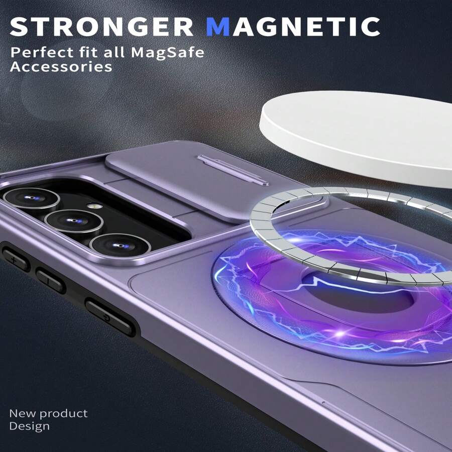 Para carcasas de carga inalámbrica magnética compatibles con Samsung Galaxy S21 S22 S23 Plus ...