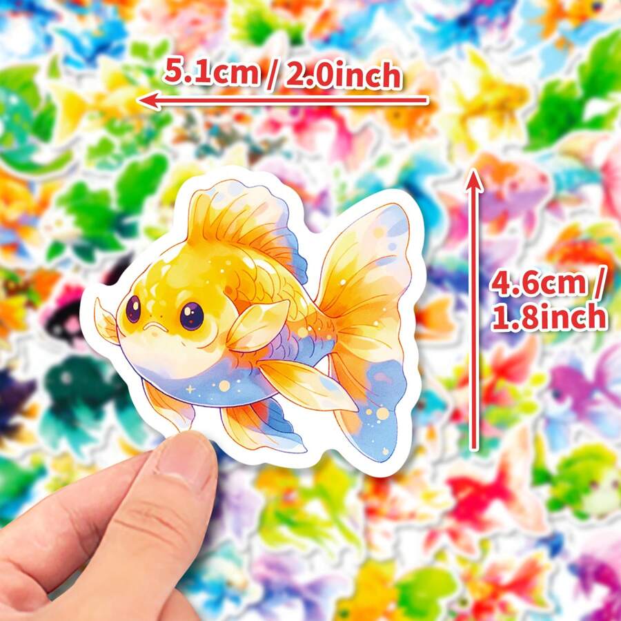 100Pcs Marine Life Stickers, Cute Sea Turtles Fish Waterproof Stickers ...