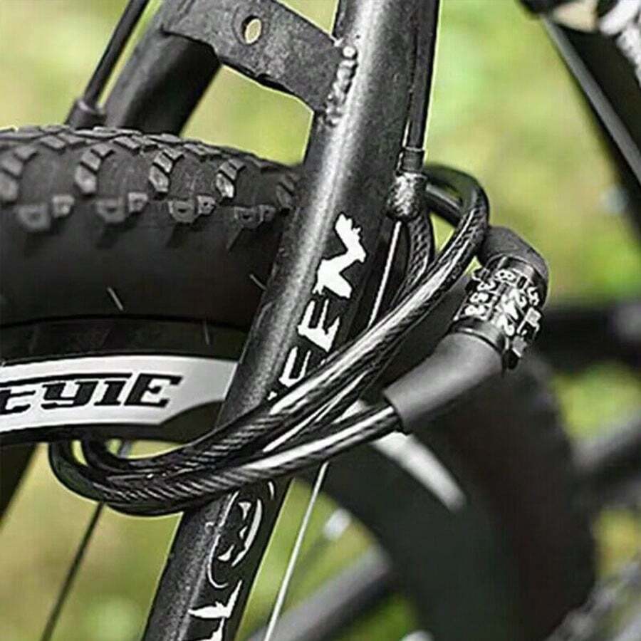 Bicycle Lock 4 Digit Code 600mm*12mm Anti-Theft Lock Bike Security ...