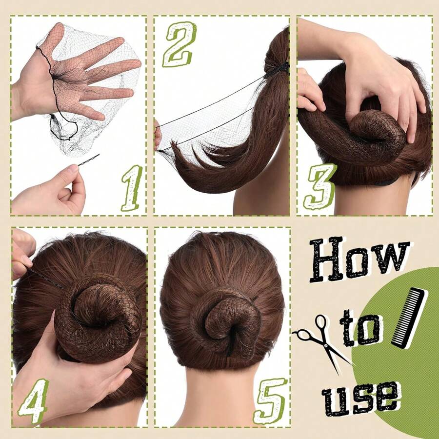 50 Pcs Hair Nets For Women Hair Nets For Food Service Invisible Elastic ...