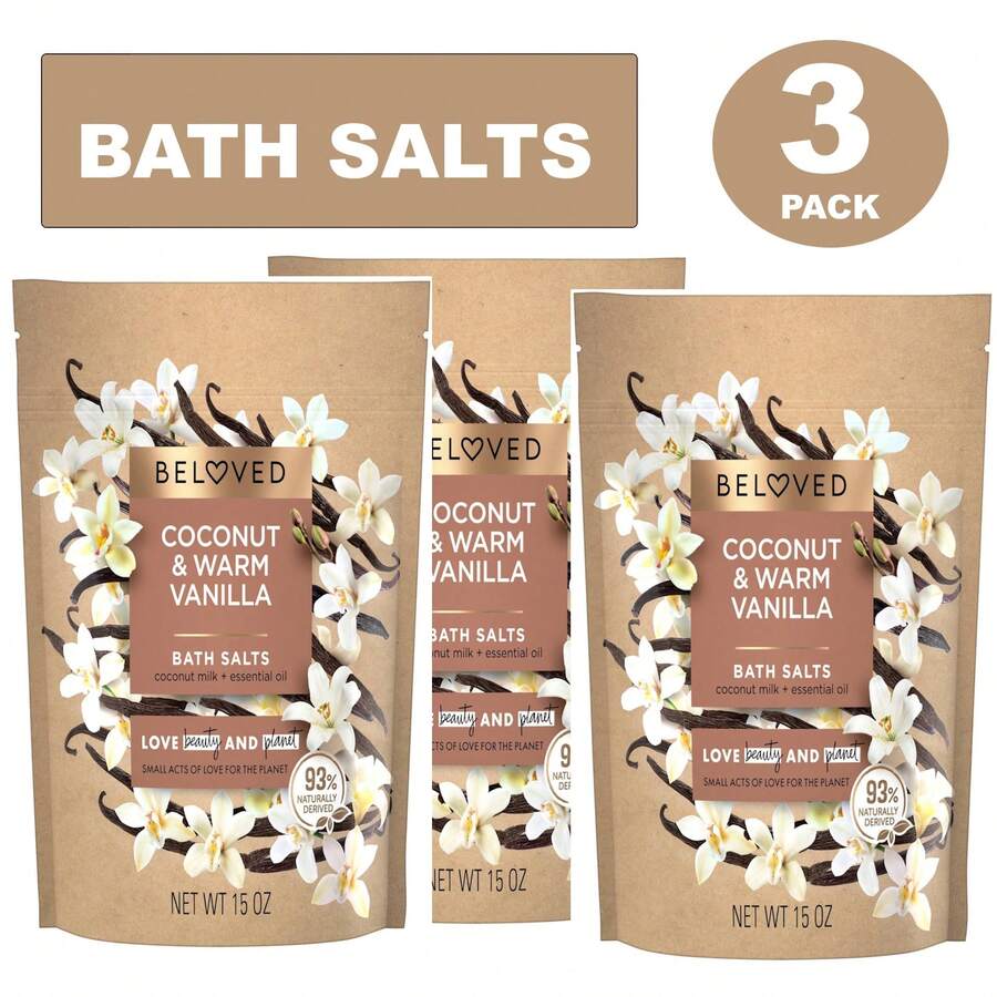 Love Beauty And Planet Beloved Coconut & Warm Vanilla Bath Salts ...