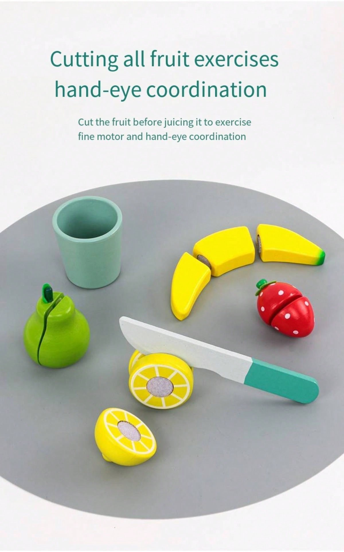 Wooden Pretend-Play Juice Maker With Fruits For Kids' Role-Play And ...