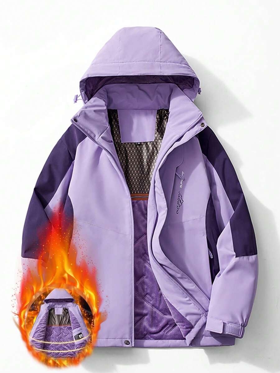 Women's Hooded Outdoor Windbreaker Jacket, Suitable For Hiking, Outdoor ...