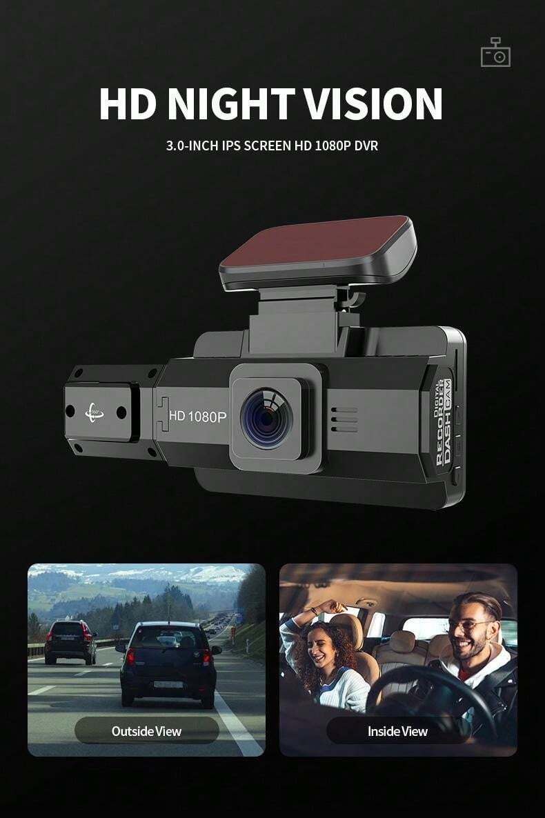 Vavupo Camera HD 1080P Dash Camera Front And Rear Inside Dash IR Night ...
