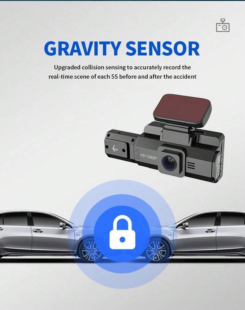 Vavupo Caméra HD 1080p Caméra de tableau de bord avant et arrière à l ...