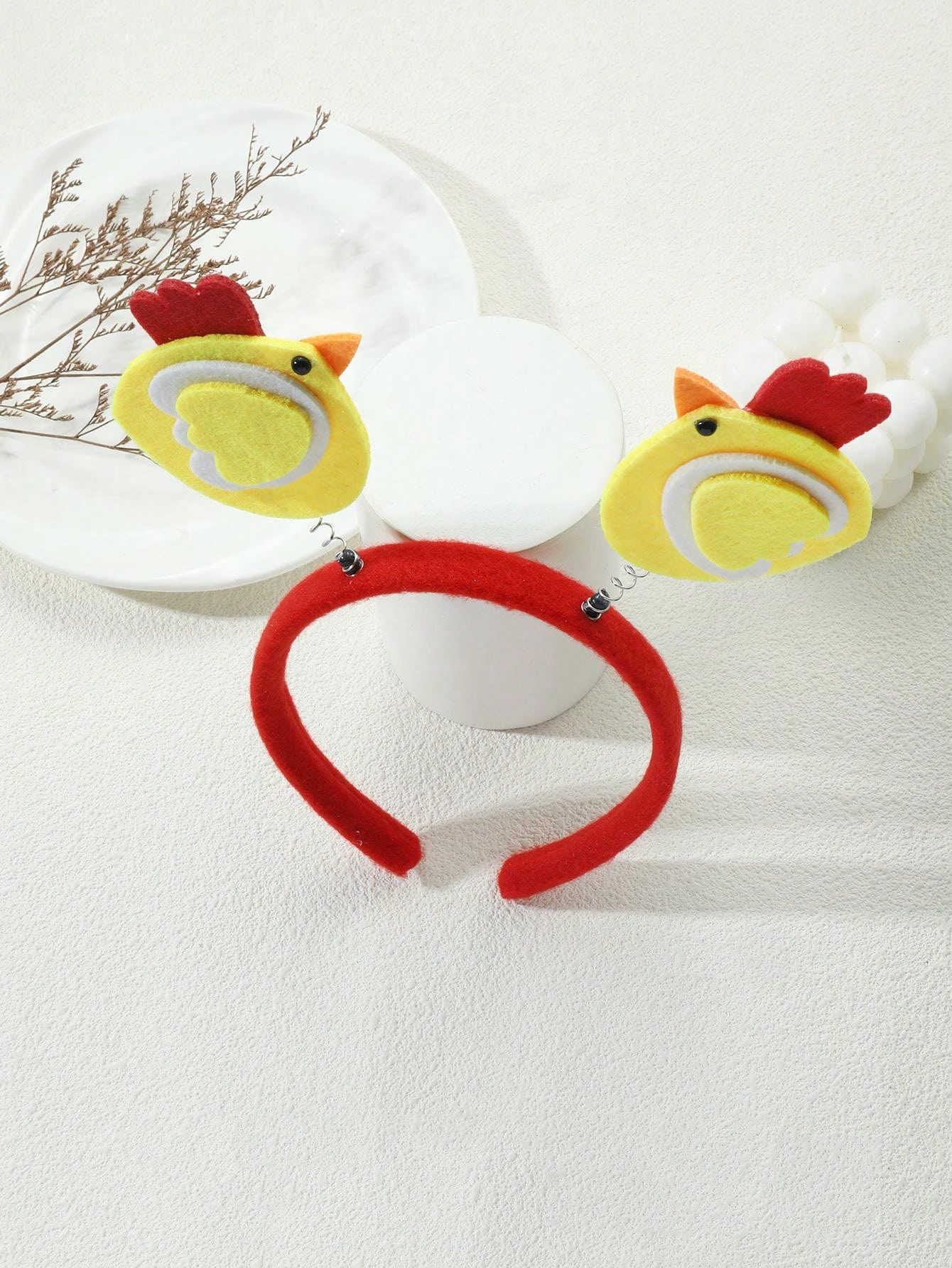 1 Pieza Diadema Linda Con Dibujo Animado De Pollo Para Fiesta De Pascua ...