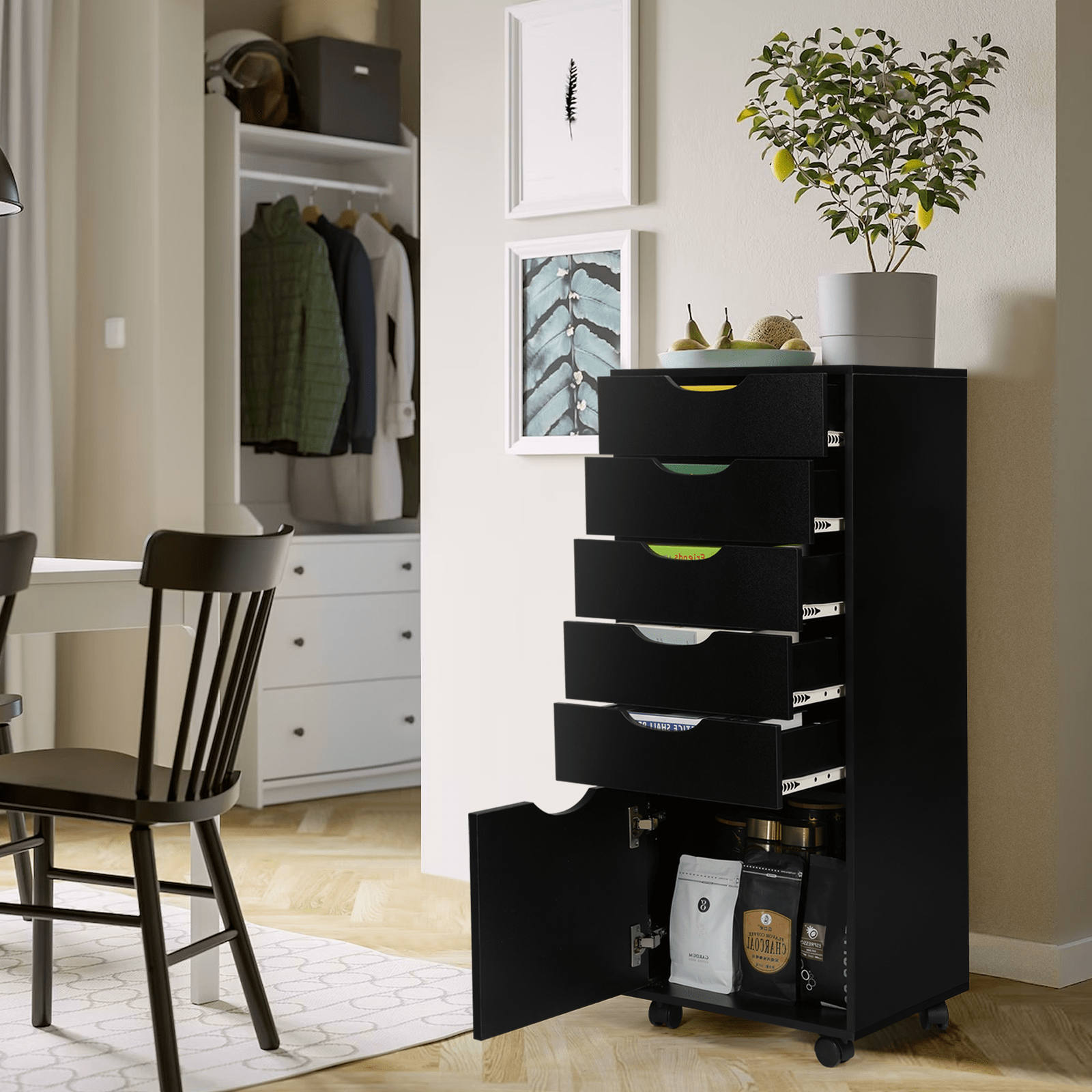 5 - Drawer Dresser With Open Door | SHEIN USA