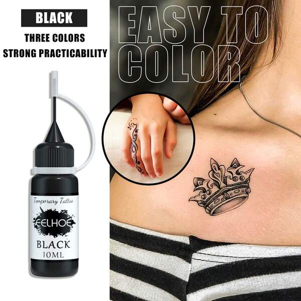 Semi-Tattoo Liquid Color Juice Tattoo Cream Arm Waterproof Lasting ...