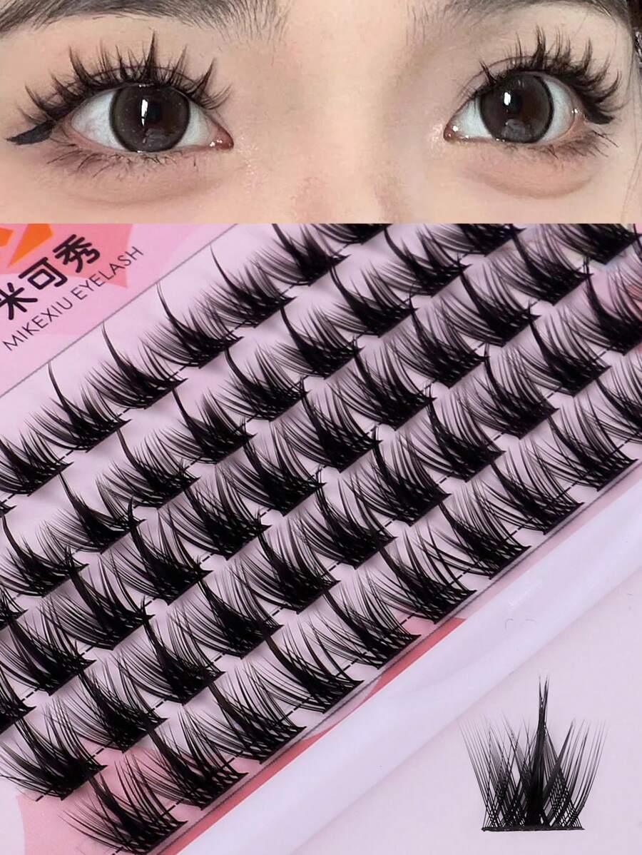 5 Rows Sectioned Thick False Eyelashes, Create A Natural And Versatile ...