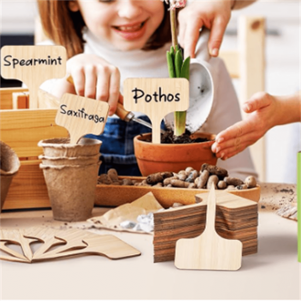 5PCS Bamboo Plant Labels, Used For T-Shaped Seedling Plant Labels, Used ...