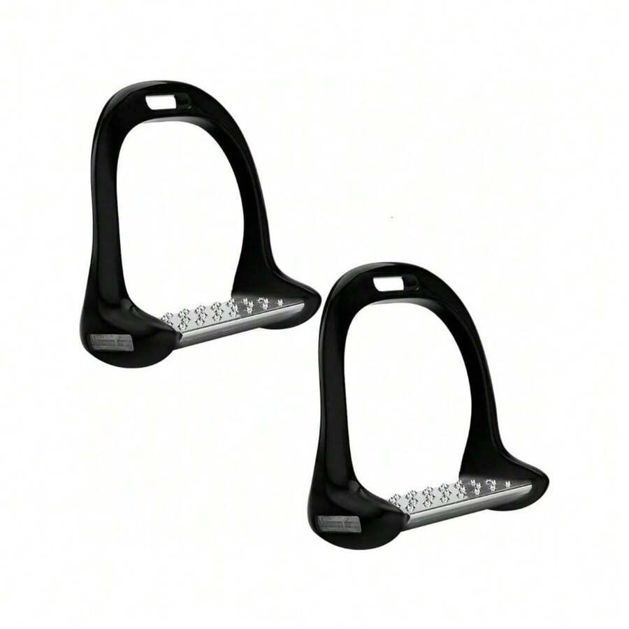 1 Pair Horse Riding Stirrups, Stainless Steel Safety Stirrup Knee Ankle ...
