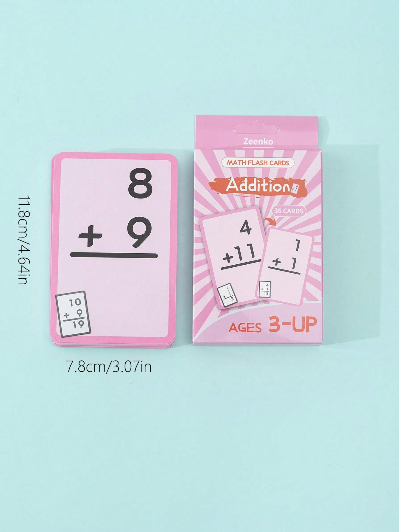 1set 36 Pages Paper Arithmetic Educational Flash Cards For Early ...