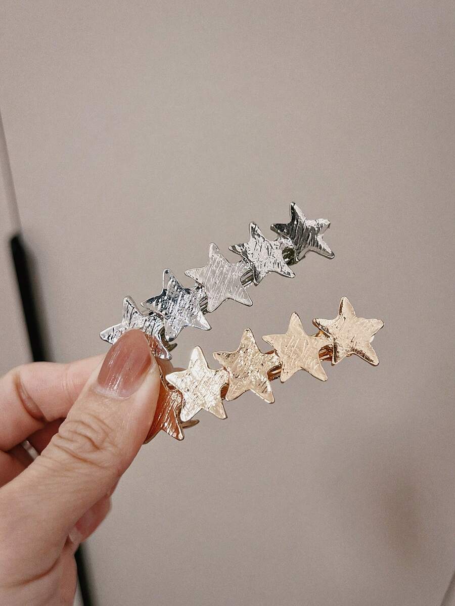 1pc Elegant Vintage Metal Star Spring Clip Hair Accessory, Casual Daily ...