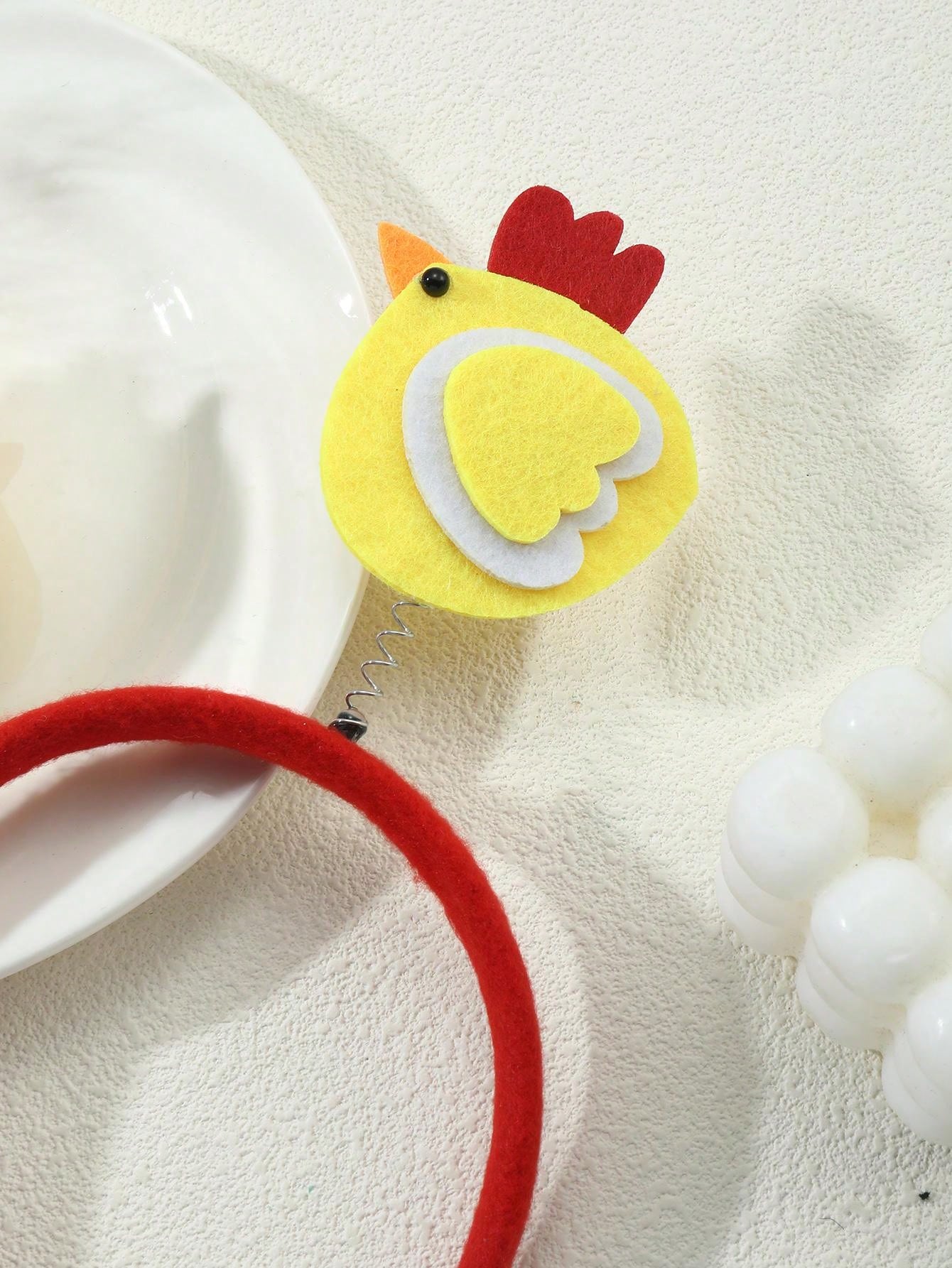 1 Pieza Diadema Linda Con Dibujo Animado De Pollo Para Fiesta De Pascua ...