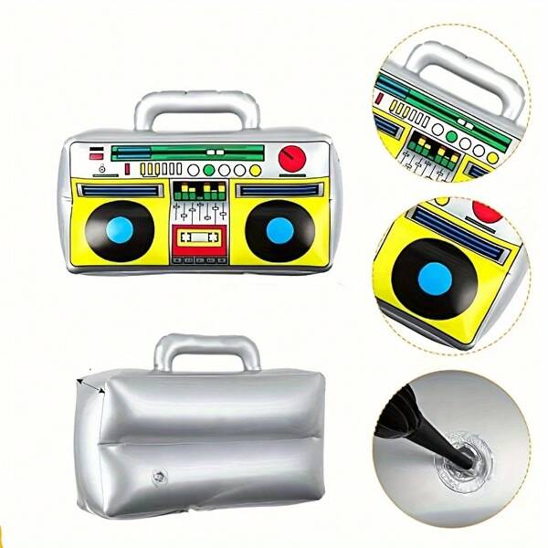 1pc Inflatable 90s Boombox Radio Decorative Balloon Toy, Hip-Hop Themed ...