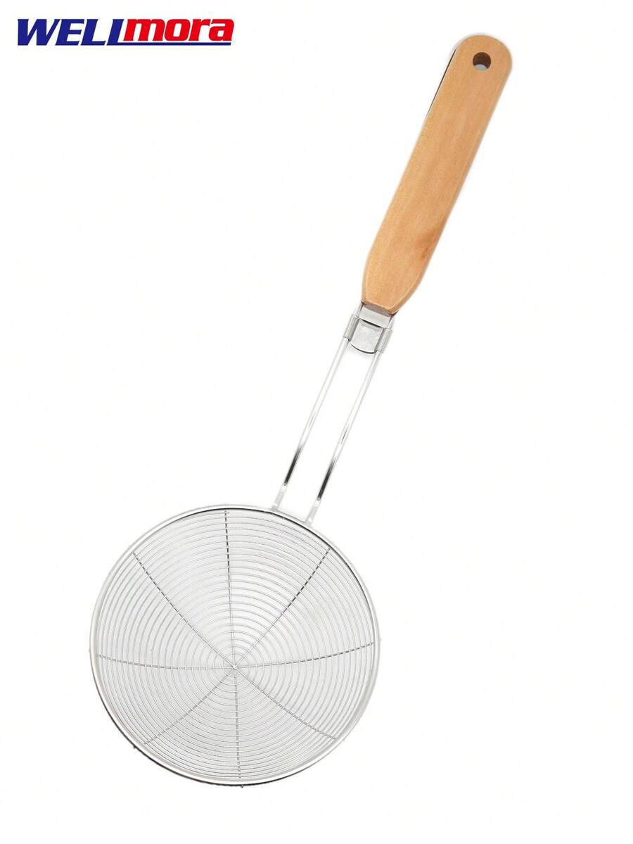 Large Spider Colander (18 Cm) With Ergonomic Wooden Handle - High ...