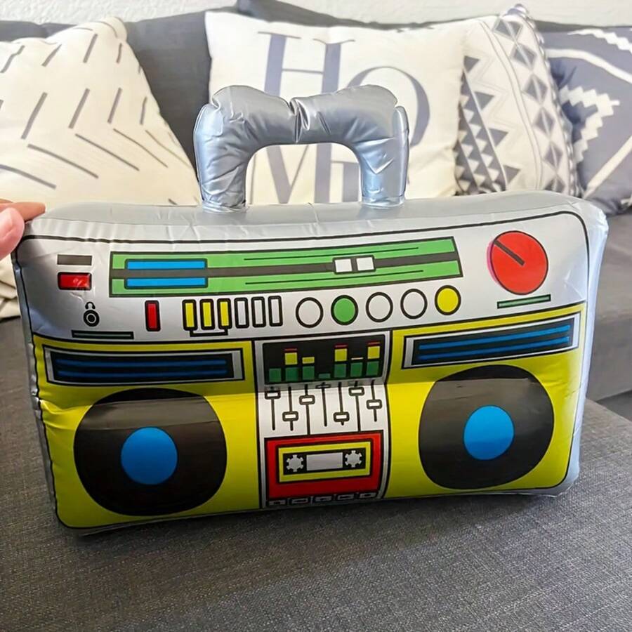 1pc Inflatable 90s Boombox Radio Decorative Balloon Toy, Hip-Hop Themed ...