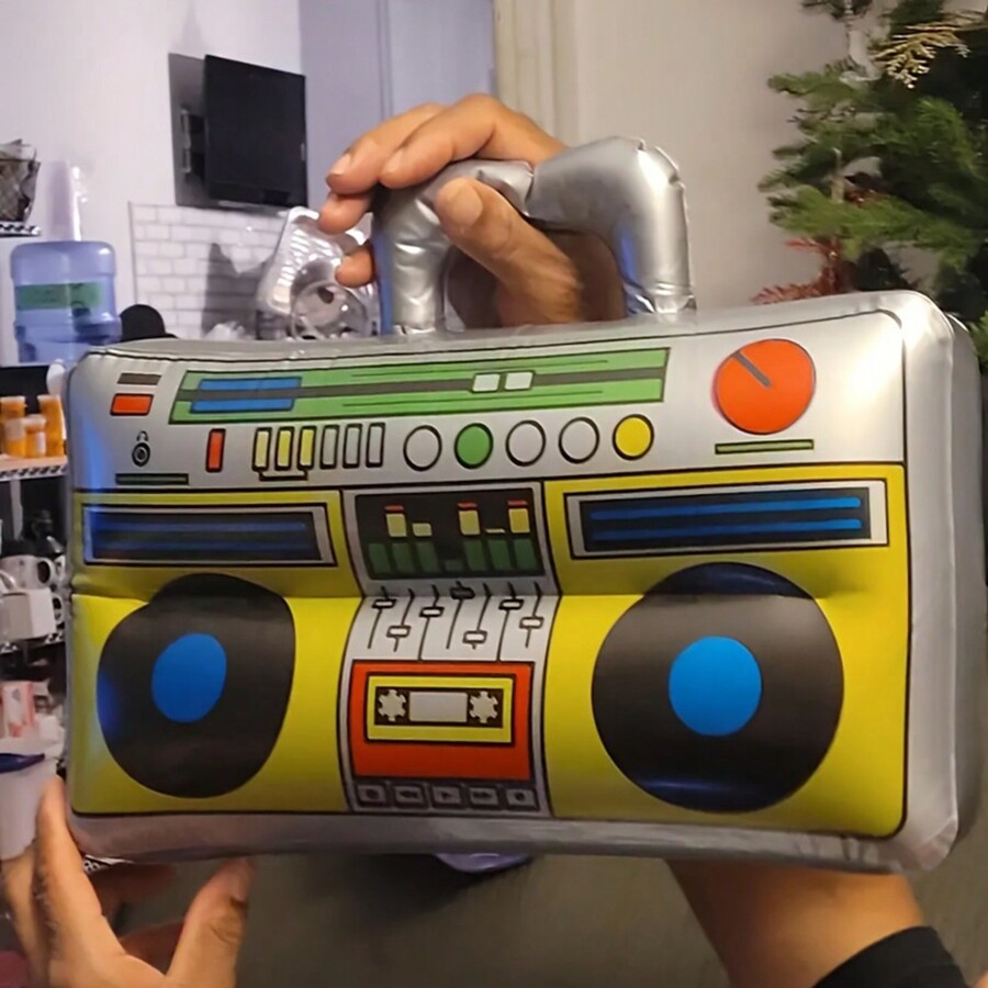 1pc Inflatable 90s Boombox Radio Decorative Balloon Toy, Hip-Hop Themed ...