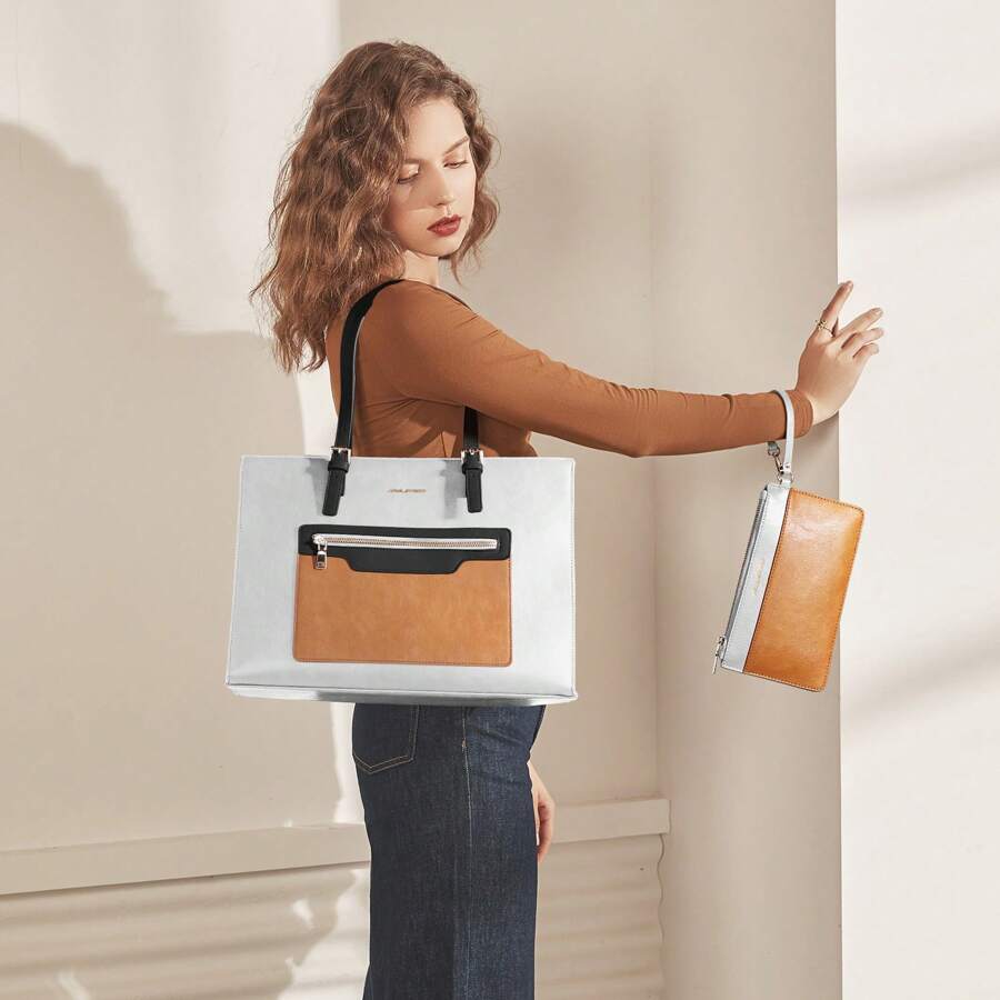 Maelstrom Leather Tote Bag, Laptop Bag For Women, Waterproof Briefcase ...