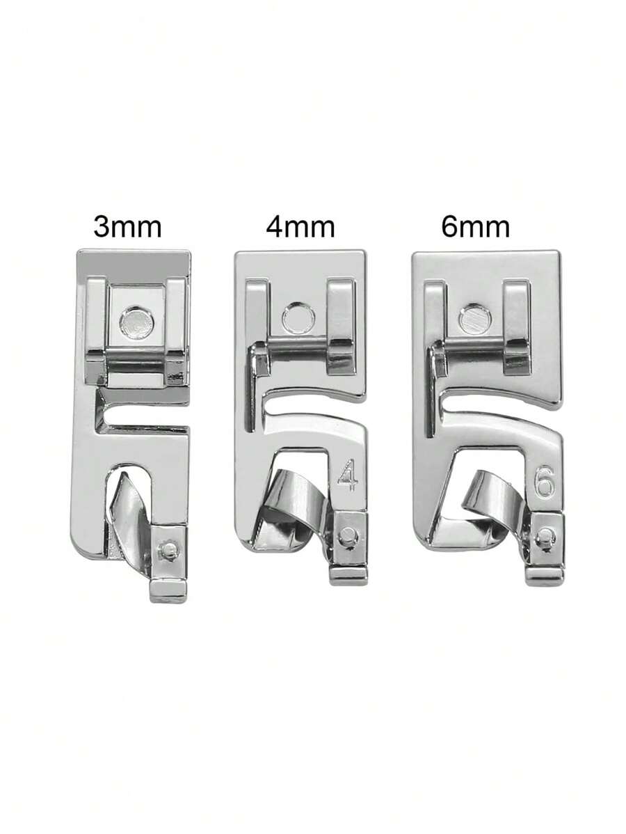 3pcs Rolled Hem Presser Foot Hemming Foot Kit For Sewing Rolled Hemmer ...