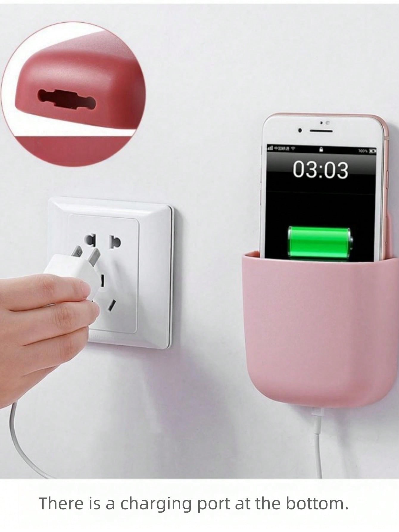 1pc Pink Wall Mounted Remote Control Organizer, Tv & Air Conditioner ...