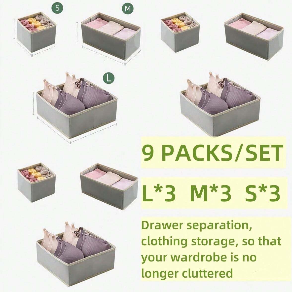 9 PCS/SET, Universal For All Seasons Underwear Organizer, Multi-Purpose ...