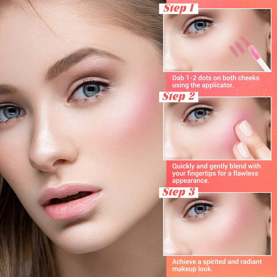 Color Changing Blush Oil, Liquid Blush Oil For Cheeks, Long-Lasting ...